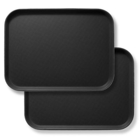 Jubilee (set Of 2) 12" X 16" Restaurant Serving Trays, Black - Nsf ...