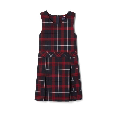 French Toast School Uniform Girls Plaid Box Pleat Jumper-youth-navy Red ...