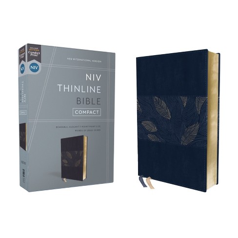 Niv, Thinline Bible, Compact, Leathersoft, Blue Floral, Red Letter ...