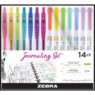 Zebra 14ct Highlighters Journaling Set : Target