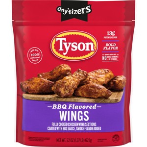 Tyson Any'tizers Honey Bbq Bone-in Chicken Wings - Frozen - 22oz : Target