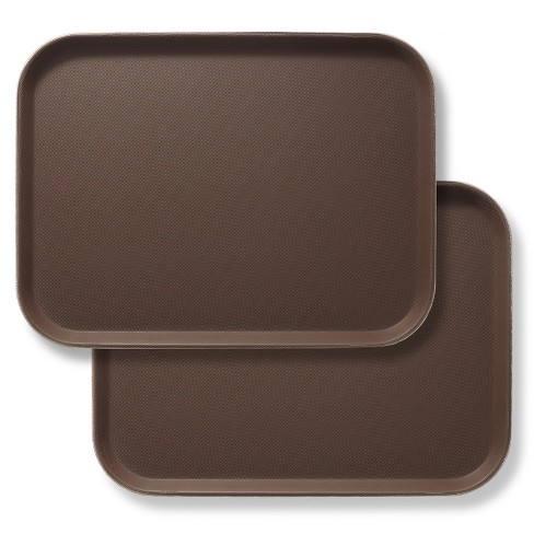 Jubilee (set Of 2) 12" X 16" Restaurant Serving Trays, Brown - Nsf ...