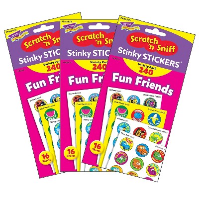 Trend Enterprises Trend Fun Friends Stinky Stickers Variety Pack 240 ...