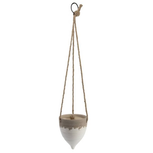 Jute Hanging Planter (8.5") - Storied Home: Indoor Bohemian Stoneware ...