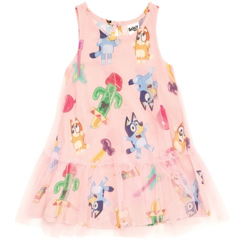 Bluey Bingo Mesh Dress Infant To Big Kid : Target