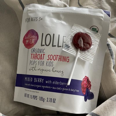 The Eez Co. Lolleez Organic Throat Soothing Pops - Mixed Berry ...