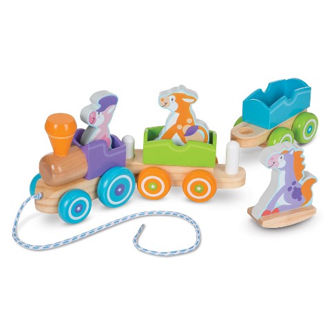 Melissa & Doug First Play Rocking Farm Animals Pull Train : Target