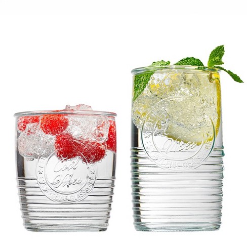 Le'raze Rustic Charm Mason Drinking Glasses Set - 8 Piece Durable ...