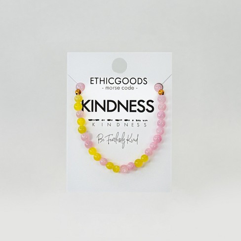 Ethic Goods Girl's 4mm Morse Code Bracelet Mini [kindness] : Target