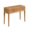 Nathan James Boho Wood Fluted 2 Drawers Console Table: Tapered Legs ...