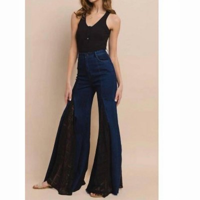 Women's High Rise Lace Flare Jeans - Wisteria Lane S : Target