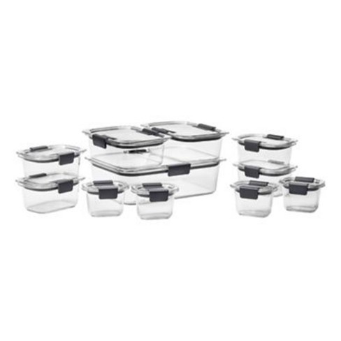 Rubbermaid Brilliance 22pc Plastic Food Storage Container Set Clear ...