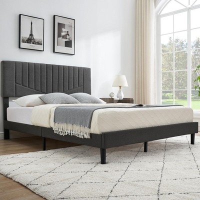 Queen Size Bed Frame Upholstered Platform With Headboard : Target