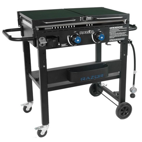 Razor Griddle Portable 2-burner 30,000 Btu Gas Flattop Grill & Griddle ...