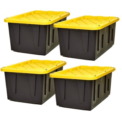 Greenmade Professional Storage Ultra Durable 27 Gallon Plastic Storage ...