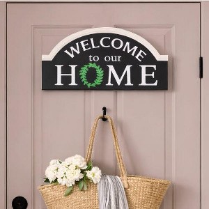 The Lakeside Collection Welcome To Our Home Black Doorway Sign - : Target