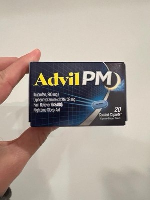 Advil Pm Pain Reliever/nighttime Sleep Aid Caplets - Ibuprofen (nsaid ...