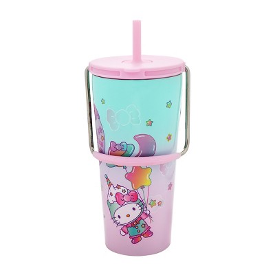Hello Kitty Tennis 16 Oz Blue Plastic Tumbler Cup With Straw & Lid : Target