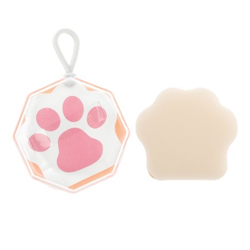 Unique Bargains Cat Paw Shaped Powder Puff Pink 1 Pc : Target
