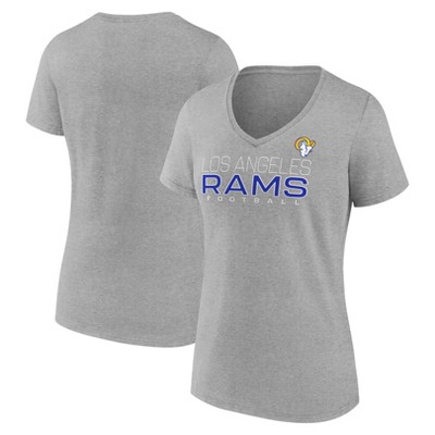 Nfl Los Angeles Rams Women's Short Sleeve Core V-neck T-shirt : Target