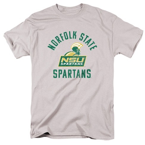 Norfolk State University Official Spartans Logo Adult T-shirt, Silver ...