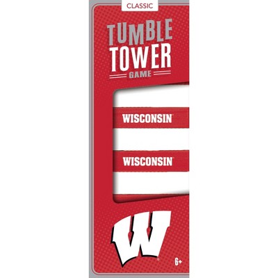 Masterpieces Real Wood Block Tumble Towers - Ncaa Wisconsin Badgers ...