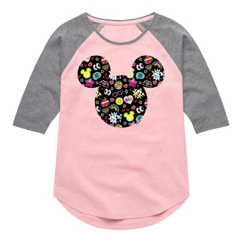 Girls' Disney Mickey And Minnie Doodles - Light Pink/ath Hea - Small ...