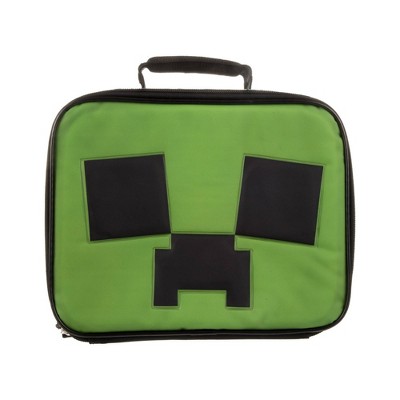 Minecraft Video Game Creeper Insulated Lunch Box Black : Target
