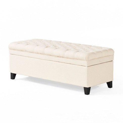 Nicbex Modern 50" Storage Bench Wood Accent Stools With Button Tufted ...