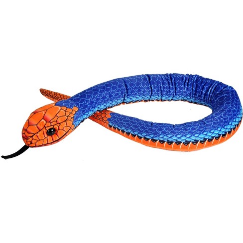 Wild Republic Plush Snake Blue Coral Scales Snake Stuffed Animal, 54 ...