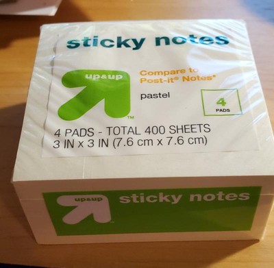 Sticky Notes Cube 3" X 3" Multicolor - Up & Up™ : Target