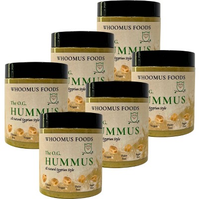 Whoomus All Natural Gourmet Hummus - Bold Original Flavor, 8oz, 6 Pack ...