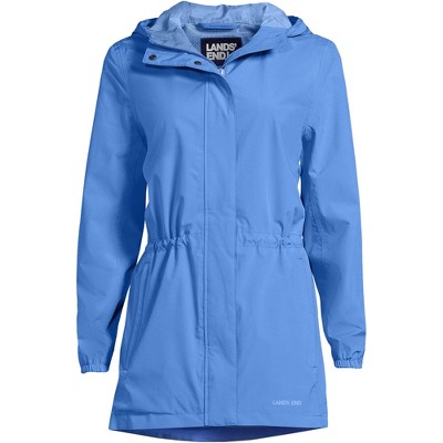 Lands' End Women's Plus Size Waterproof Hooded Packable Raincoat - 2x ...