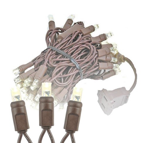 Novelty Lights 50 Light Warm White Led Christmas Mini Light Set (brown ...