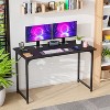 Fdw Computer Desk 47 Inch Length Study Writing Table, Adjustable Feet ...