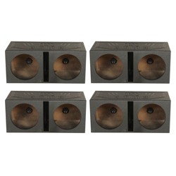 Qpower Quad 4 Hole 12 Inch Sealed Divided Speaker Box Subwoofer ...