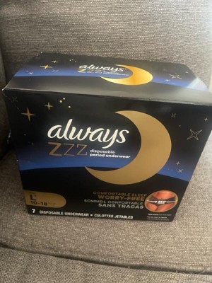 Always Zzz Period Underwear - L/xl - 7ct : Target