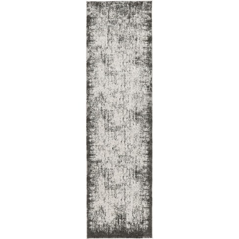 Nourison Desire Modern Abstract Indoor Area Rug Grey/ivory 2'3" X 7'6 ...