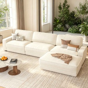 Dyonery 158" Extra Large U Shaped Modular Sectional Sofa, CHENILLE ...