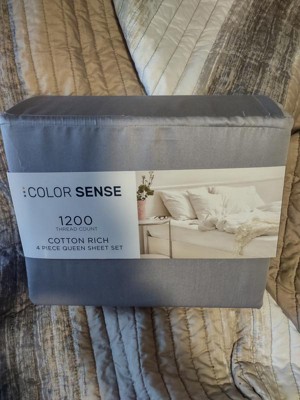 1200 Thread Count Cotton Rich Sateen Sheet Set - Color Sense : Target
