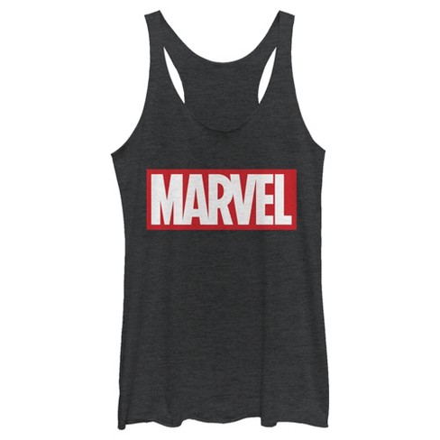 Women's Marvel Classic Bold Logo Racerback Tank Top : Target