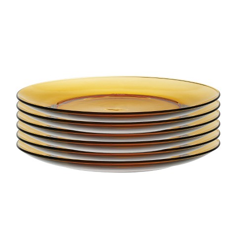 Duralex Lys Amber 9.25 Inch Dinner Plate, Set Of 6 : Target