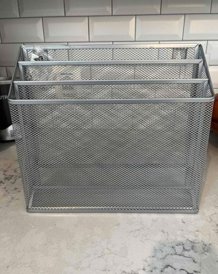 Mesh Hanging File Sorter With Keyholes Silver - Brightroom™ : Target