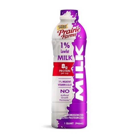 Prairie Farms 1% Milk UHT - 1qt : Target