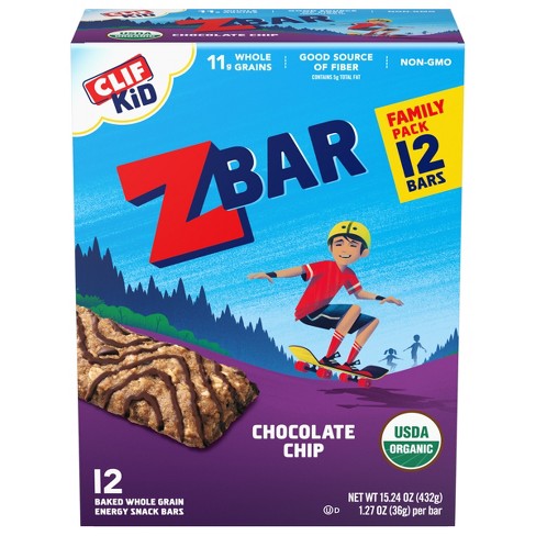 Clif Kid Zbar Organic Chocolate Chip Energy Bars- 12ct : Target