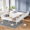 Queen over Queen Bunk Bed with Ladders and Guardrails, Metal Frame ...