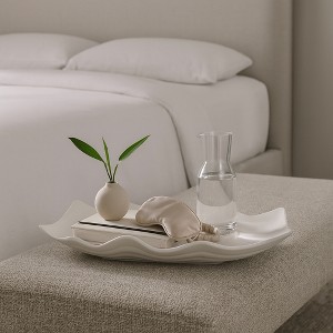 Wavy Abstract Oversized Decorative Tray for Ottoman - Modern Home Decor ...