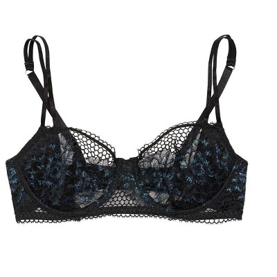 Adore Me Women's Evah Balconette Bra 36C / Jet Black. : Target