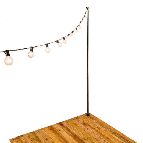 Allsop 9.5ft Heavy-duty String Light Pole Stand With Freestanding Tank ...