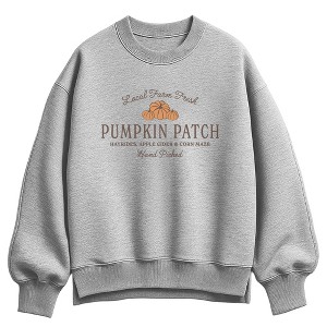Women's - Instant Message - Pumpkin Patch Oversized Fleece Crew ...